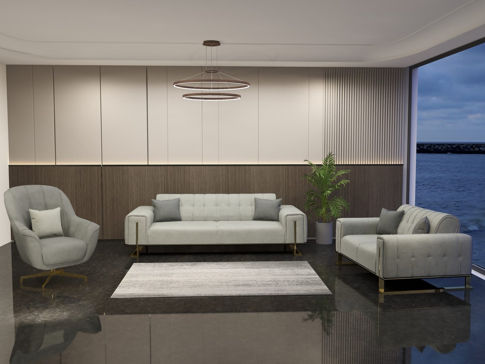 Monaco Sofa Set with mechanism - Beauty Home Gallery