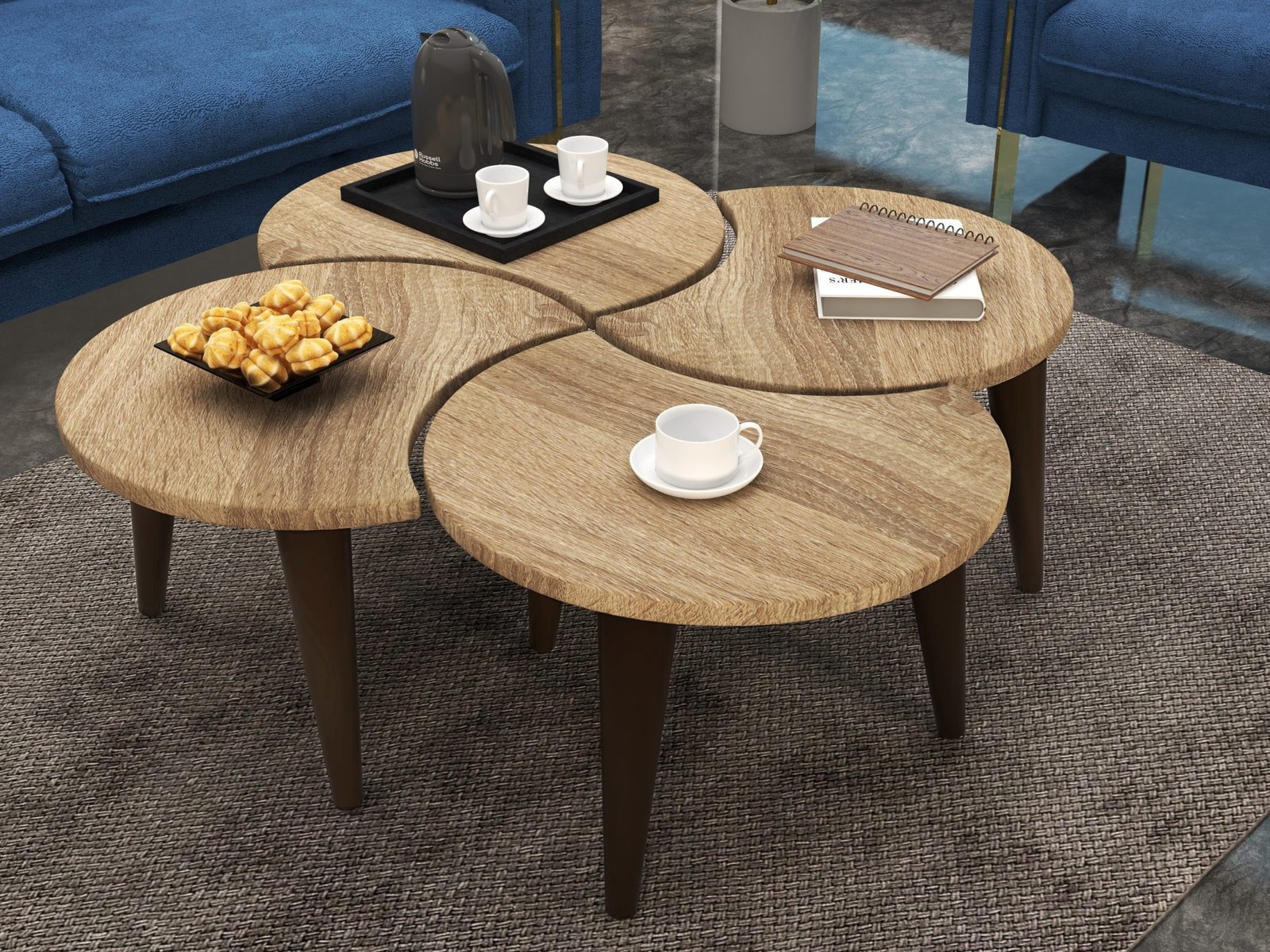 Flower Coffee Table movable parts – Beauty Home Gallery