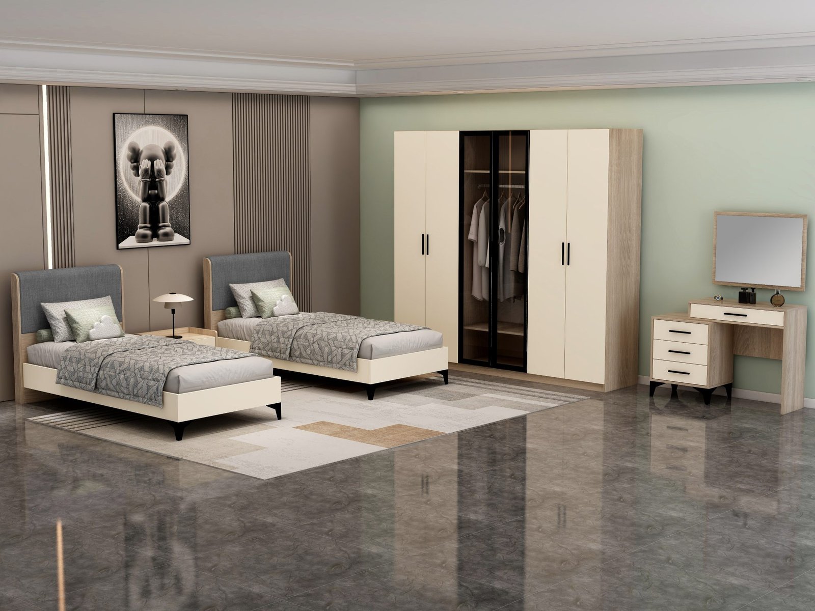 Aseel Single Bedroom Set – Beauty Home Gallery